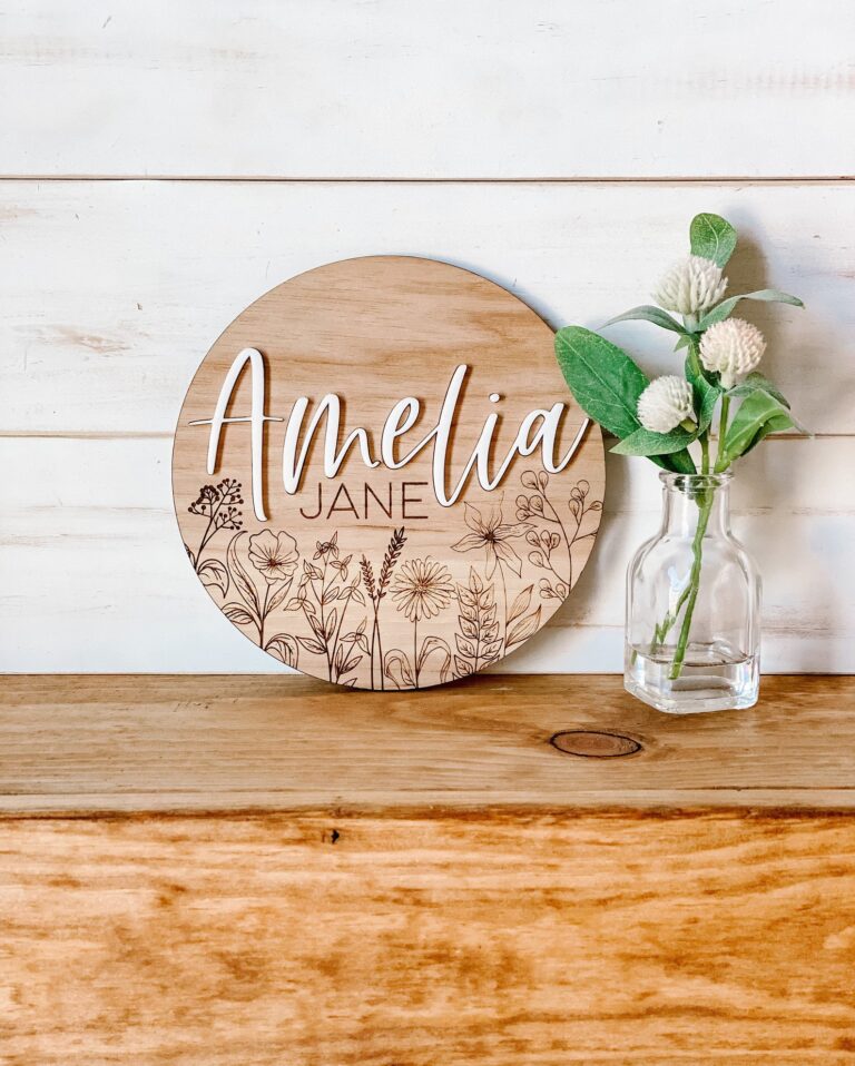 33 Simply Stunning Nursery Name Signs That You Will Adore - Messy Bun ...